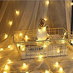 Xiying 6.5M String Lights with 30LED Bulbs Battery Powered Decorative for Bedroom Crystal Balls Fairy String Lights Great Garden Terrace Patio Outside Lights for Home Garden (6.5 Meters 30 Lights)