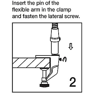 Americanails Original FlexiLamp - LED Table Desk Lamp - Removable Clamp - Adjustable Lighting for Nail Stations - Manicure Table Light - Flexible Arm - 48 LED Beads - 300 Lumens