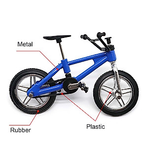 LAFEINA Mini Bike Bicycle Accessories Model Toys for 1/10 Scale RC Crawler Car SCX10 TRX4 Tamiya CC01 D90 D110 (Green)