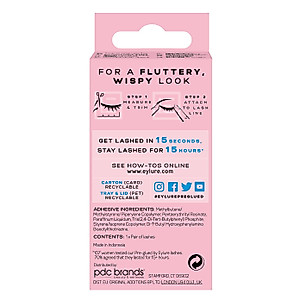 Eylure Pre-Glued Wispy Light Texture No. 117 Eyelashes, 1 Pair