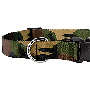 Country Brook Petz - Deluxe Woodland Camo Dog Collar - Made in The U.S.A. - Camouflage Collection Featuring Rugged Designs (1 Inch, Extra Large)