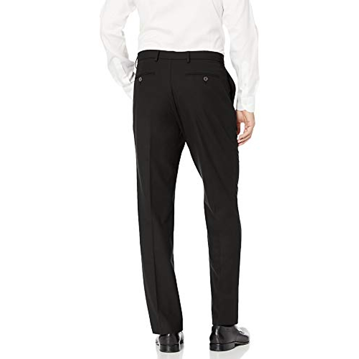 Amazon Essentials Men's Classic-Fit Wrinkle-Resistant Stretch Dress Pant, Black, 38W x 32L