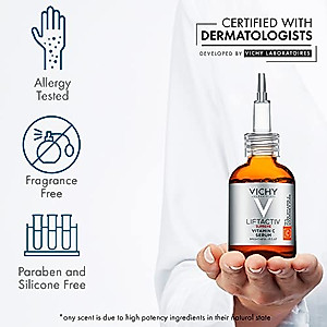 Vichy LiftActiv Vitamin C Serum and Brightening Skin Corrector, Anti Aging Serum for Face with 15% Pure Vitamin C