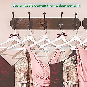 Nature Smile White Wooden Coat Hangers 16 Pack Premium Solid Wood Suit Clothes Hangers with Pants Bar