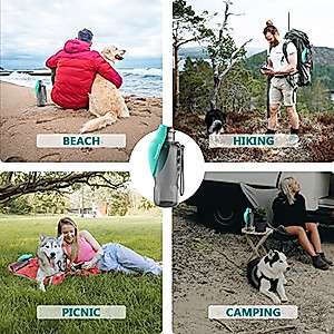 Portable Dog Water Bottle, 27OZ Dog Water Dispenser with Patented Leak-Proof Design for Dog Walking, Hiking and Traveling BPA-Free Materials (Green)