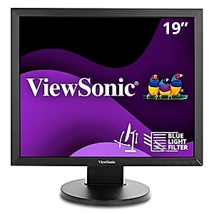 ViewSonic VG939SM 19 Inch IPS 1024p Ergonomic Monitor with DVI and VGA for Home and Office, Black