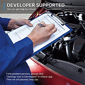 INFOCAR smart scanner, Smart Vehicle Health Monitor, Wireless Bluetooth OBD2 Car Code Reader with App, Car Scan Tool for iPhone and Android