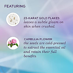 TATCHA Gold Camellia Beauty Oil: Moisturizing Face, Body, and Hair Oil Infused with 23-karat Gold flakes (30 ml / 1 oz)