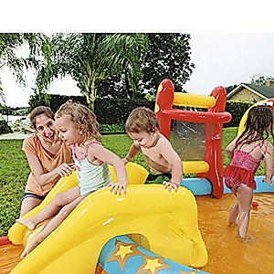 Baby Swimming Pool Thickening,Play Centre Paddling Pool with Slide,Inflatable Swimming Pool,Inflatables Slide for Kids,Backyard Garden Outdoor Water Park,435213117cm