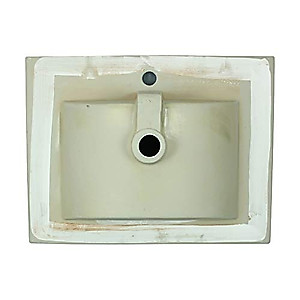 Renovators Supply Manufacturing Luke 24" Drop-in Self-Rimming Rectangular Bathroom Sink in White with Overflow