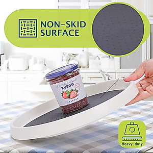 Set of 6, 10 Inch Non-Skid Lazy Susan Turntable, Lazy Susan Organizer for Cabinet, Pantry Organization, Kitchen Storage, Bathroom Sink Cabinet, Refrigerator, Countertop, Spice Rack (6 Pack 10 in)