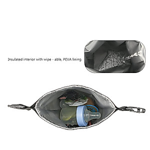 MOV COMPRA Movcompra Flower Insulated Lunch Box for Women and Insulated Snack Bag- Women Girls Reusable Sandwich & Snack Bags