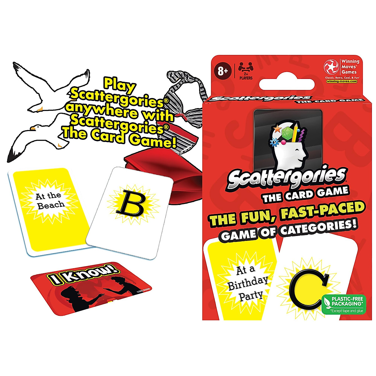 Scattergories The Card Game, Fast-Paced Play At Once Card Game of Categories, for 2 or More Players, Ages 8+