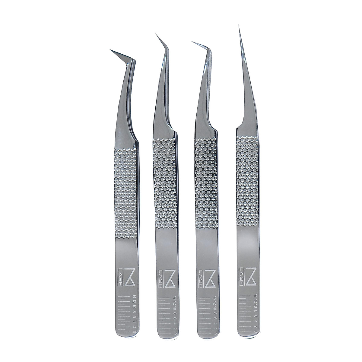 M LASH V4 - Stainless Steel Precision Eyelash Tweezers - Professional Grade Lash Applicator Tool for Meticulous Eyelash Extensions (Silver)