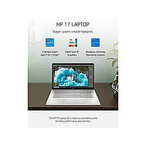 HP 17.3 inch Home and Business Laptop | Intel Core i5-1135G7 | 1920x1080 IPS Display (Full-HD) | Backlit Keyboard | 16GB Memory 1TB SSD Storage | Win11 Pro | Natural Silver