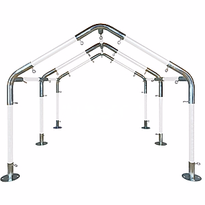 Carport Kit, 20' x 20' High Peak Canopy Fittings, DIY Metal Carport Frame Parts, 1-1/2" EMT Fittings