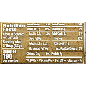 MaraNatha Creamy Almond Butter No Sugar Added, Unsalted, 12 oz Jar