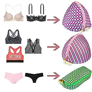 Bra Bags For Laundry - Bra Bag for Washing Machine - Set of 3 - Bra Washing Bags for Laundry - Bra Laundry Bags for Washing Machine – Lingerie bag for Washing Machine –Bra Pouch Mesh Bag - Extra Large H