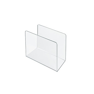 Azar Displays 255080 Small Standing File Holder/Sorter Desk Organizer, 4-Pack, Clear