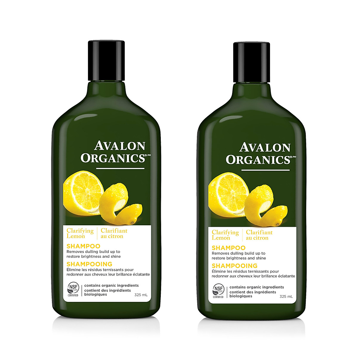 Avalon Organics Clarifying Lemon Shampoo, 11 oz. (Pack of 2)