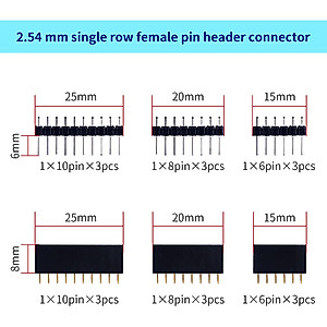 GeeekPi Electronic Fun Kit,with 3PCS Half Sized Breadboard Cable Resistor LED Potentiometer for Electronic Learning Kit, Compatible with Arduino IDE, UNO R3, MEGA2560, Raspberry Pi Range(Black)