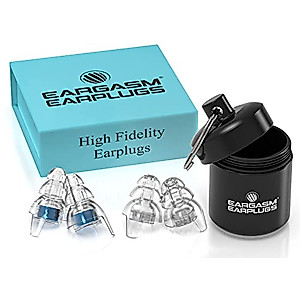 Eargasm High Fidelity Earplugs for Concerts Musicians Motorcycles Noise Sensitivity Conditions and More (Premium Gift Box Packaging) (Blue)