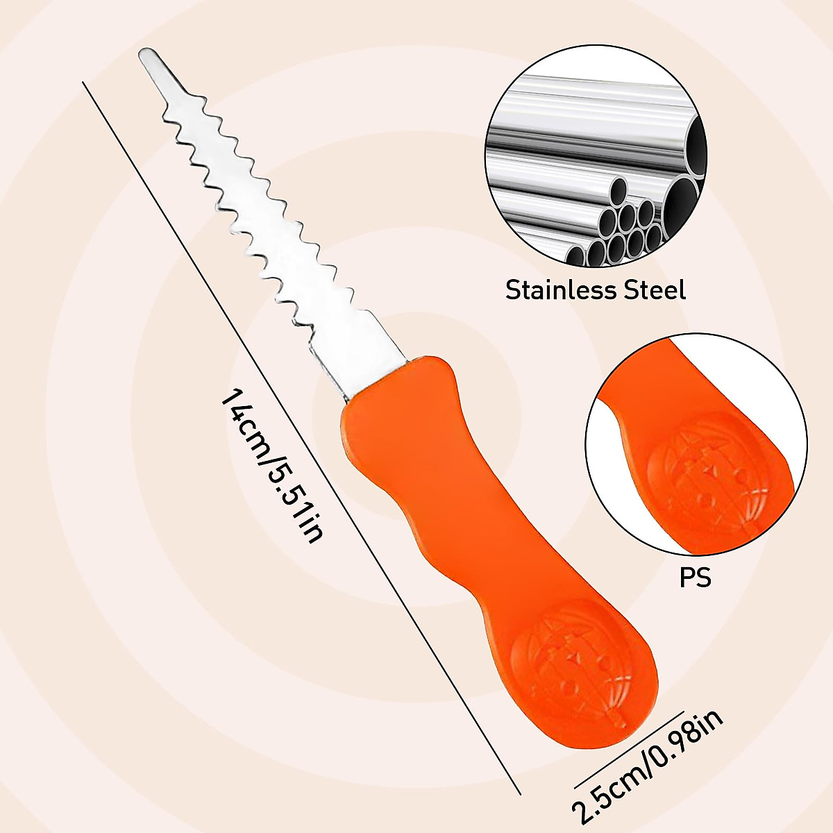 Christmas Pumpkin Carving Knife Halloween Pumpkin Carving Tools Stainless Steel Convenient Cutting Fruit Engrave for Clay Carving Family Party Xmas