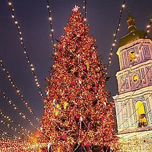 Ollny Halloween Lights Outdoor Indoor, 60 FT 180 LED Halloween Decorations Lights Orange, Waterproof String Fairy Lights Plug in, 8 Modes and Timer Light for Party, Yard, Door, Christmas, Home Decor