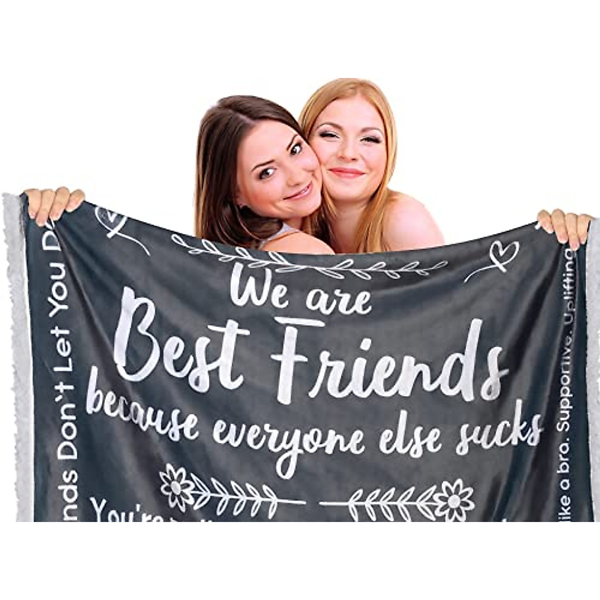 Luxe Extreme Funny Best Friend Throw Blanket, Funny Birthday Gifts for Women, Unique Fun Gag Friendship Gifts, for Women and Bestie, BFF Gifts, Personalized Blankets