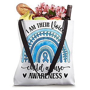 Child Abuse Awareness Rainbow Child Abuse Prevention Month Tote Bag