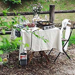 MCAMPAS Low Pressure 1LB Propane Tank Gas Regulator Valve with 1/4 Quick Connect Shut Off Valve for Outdoor Camper Grill Stove, Heater, Fireplace, Fire Pit