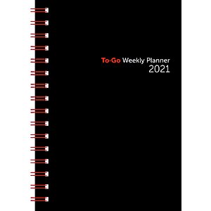 2021 Weekly To-Go 5x8 Wire-o Black Plastic