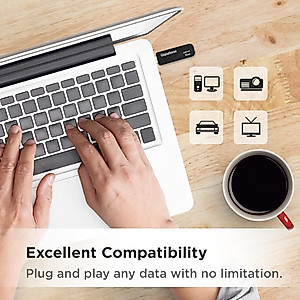 Gigastone Z30 16GB USB 3.2 Gen1 Flash Drive, Capless Retractable Design Pen Drive, Carbon Fiber Style Thumb Drive, Reliable Performance & Durable, USB 2.0 / USB 3.0 / USB 3.1 Interface Compatible