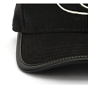 Coach Womens Cotton Canvas Hat Baseball Cap, Black, Medium-Large US