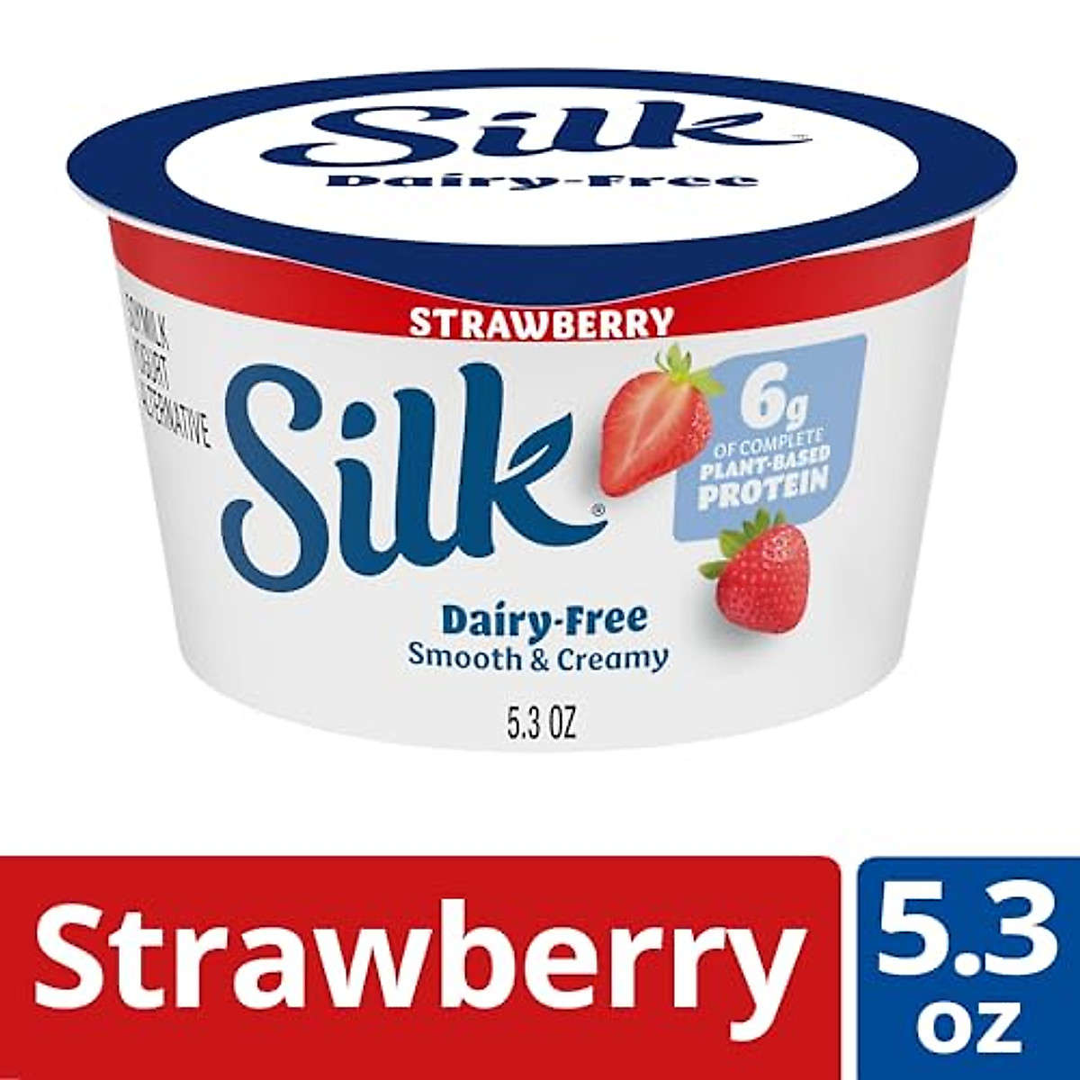 Silk Soy Milk Dairy-Free Yogurt Alternative, Strawberry, Gluten-Free, Vegan, Non-GMO Project Verified, 5.3 oz.