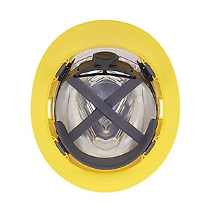 MSA 10215832 V-Gard C1 Vented Yellow Full Brim Hard Hat with ReflectIR Cooling Thermal Barrier and Fas-Trac III Suspension - Uses Highly Innovative Cooling Features to Help Alleviate Heat Stress