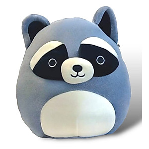 Squishmallows Official Kellytoy Plush 8" Grey Raccoon - Ultrasoft Stuffed Animal Plush Toy