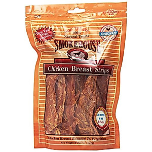 Smokehouse 100-Percent Natural Chicken Breast Strips Dog Treats, 8-Ounce