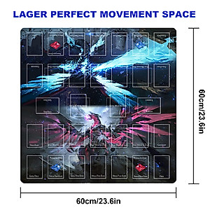 sabermaster Card Rubber Mat - 2 Player, Square playmat for Gamer 60x60cm/23.6x23.6inch