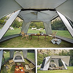 HOUKAI Tent Pop up for 5-8 Person Instant Camping with Double Door Lightweight Family Dome with Carrying Bag for Outdoor Family Camping Hiking (Pop up 5)/Pop up Tent/5