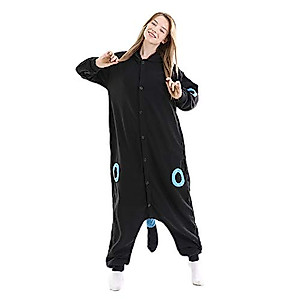 OGU' DEAL Unisex Adult Animal Onesie Pajamas Charactor Role Play Hallooween Cosplay Homewear Sleepwear Costume for Women Blue