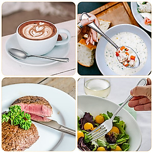 40 Pieces Silverware Set for 8, ASKSCICI Stainless Steel Flatware Cutlery Set for Home and Restaurant, Including Knife, Fork & Spoon, Modern Design, Dishwasher Safe