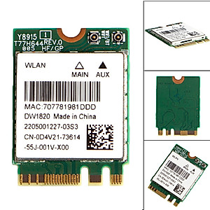 Andiny DELL DW1820 WLAN WiFi Wireless 802.11AC NGFF Mini WLAN WiFi Card QCNFA344A D4V21