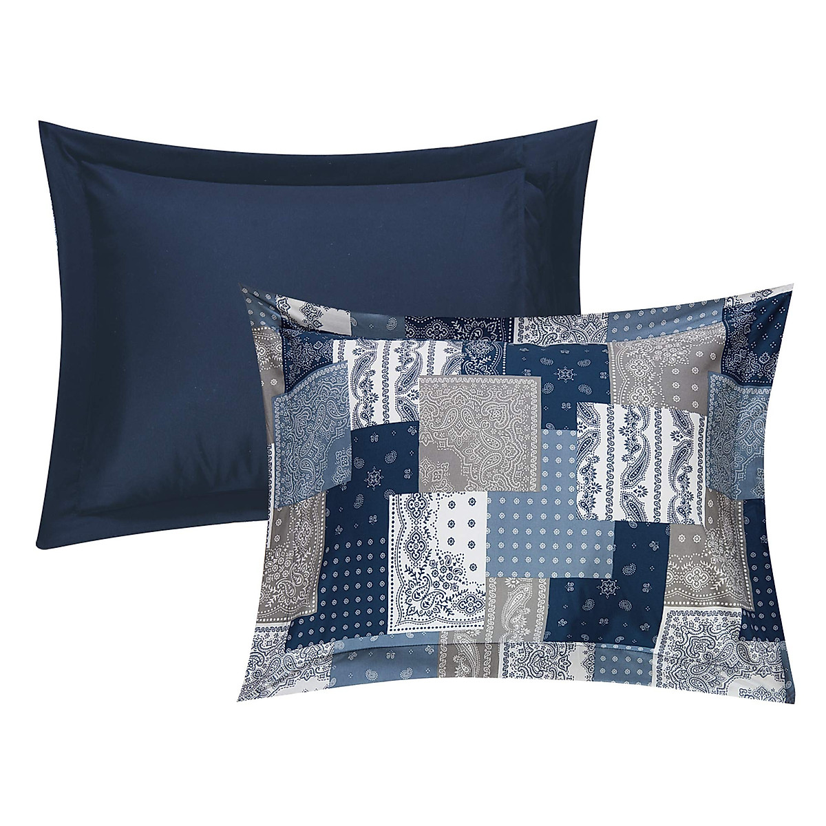 Utopia Blue Queen 8pc Duvet Set
