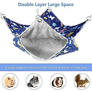 WBYJ Rat Hammock Bed Small Pet Cage Hammock, Soft Ferret Hammock,Small Animal Cage Accessories Double Bunkbed Hideouts Cave for Guinea Pig Ferret Squirrel Gerbil Rat Chinchilla Bunny Kitten
