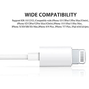 [Apple MFi Certified] Apple Headphones Wired Earbuds with Lightning Connector Earphones with Built-in Microphone & Volume Control Compatible with iPhone 14/13/12/11/XR/XS/X/8/7/SE