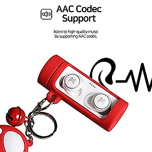 Summonerbuds AI White (White Silicon Case) Bluetooth 5.0 True Wireless Earbuds IPX6 Waterproof, in-Ear Earphones with Microphone