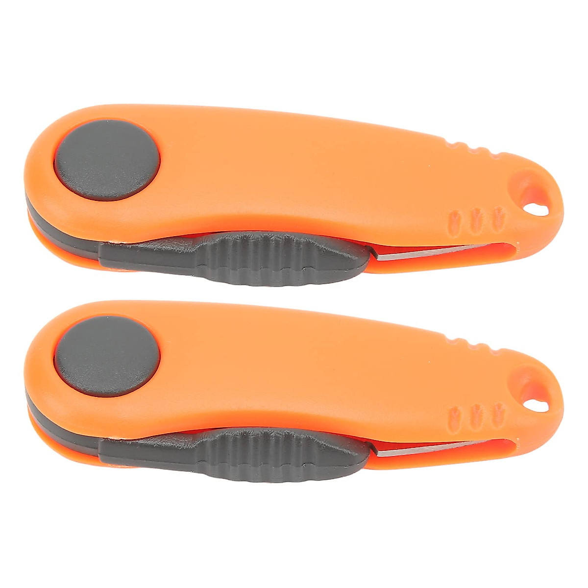 Mini Badminton Line Scissors, Folding Outdoor Fishing Line Cutter ABS Carbon Steel 2pcs for Camping (Orange)