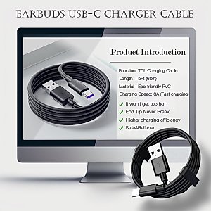 USB C Charger Cable for Samsung Galaxy A14 5G, A23, A13, A54, A34, A03S, A04e, A04s, A04, A80, A70, A71, A60, A50, A40, A30, A20e, A20, A8, A8s, A8 Star, A9, A6s Cell Phone Adapter Charging Cord (5FT)