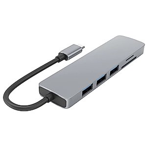 SLSFJLKJ Type-C Hub to HDMI-Compatible Adapter 4K 3 USB C Hub with TF Security Digital Reader Slot for MacBook Pro